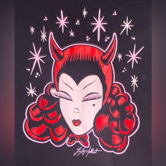 Cartel Ink | Tops | Sexy Cartel Ink Lucky Hellcat Art Devilcake Tshirt ...